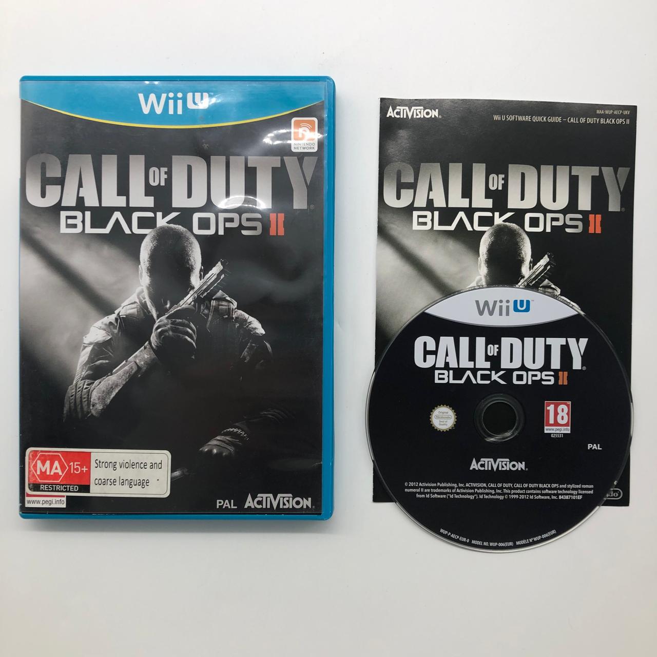 Call Of Duty Black OPS II 2 COD Nintendo Wii U Game Manual PAL